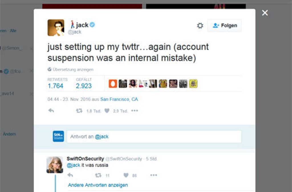 Account @jack: Twitter sperrt kurzzeitig eigenen Chef - Panorama