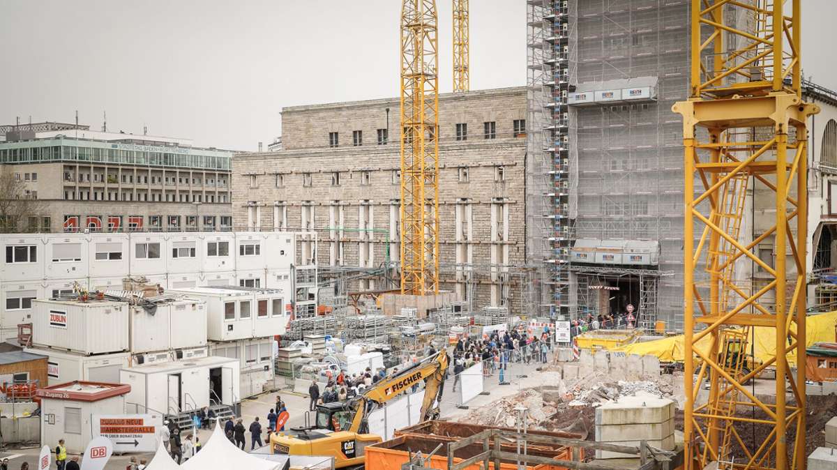 So sieht es derzeit auf der S 21-Baustelle aus